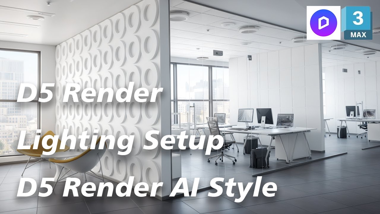 D5 Render: Lighting Setup & Material Adjustments | Office Space ...