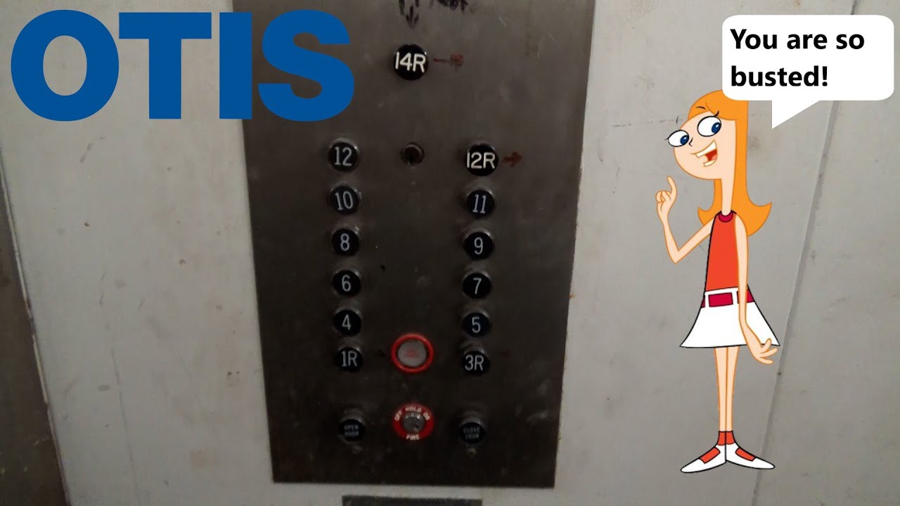 BUSTED! (Twice) EPIC Otis/US BLACK BUTTON Service Elevator @ The Ellis ...