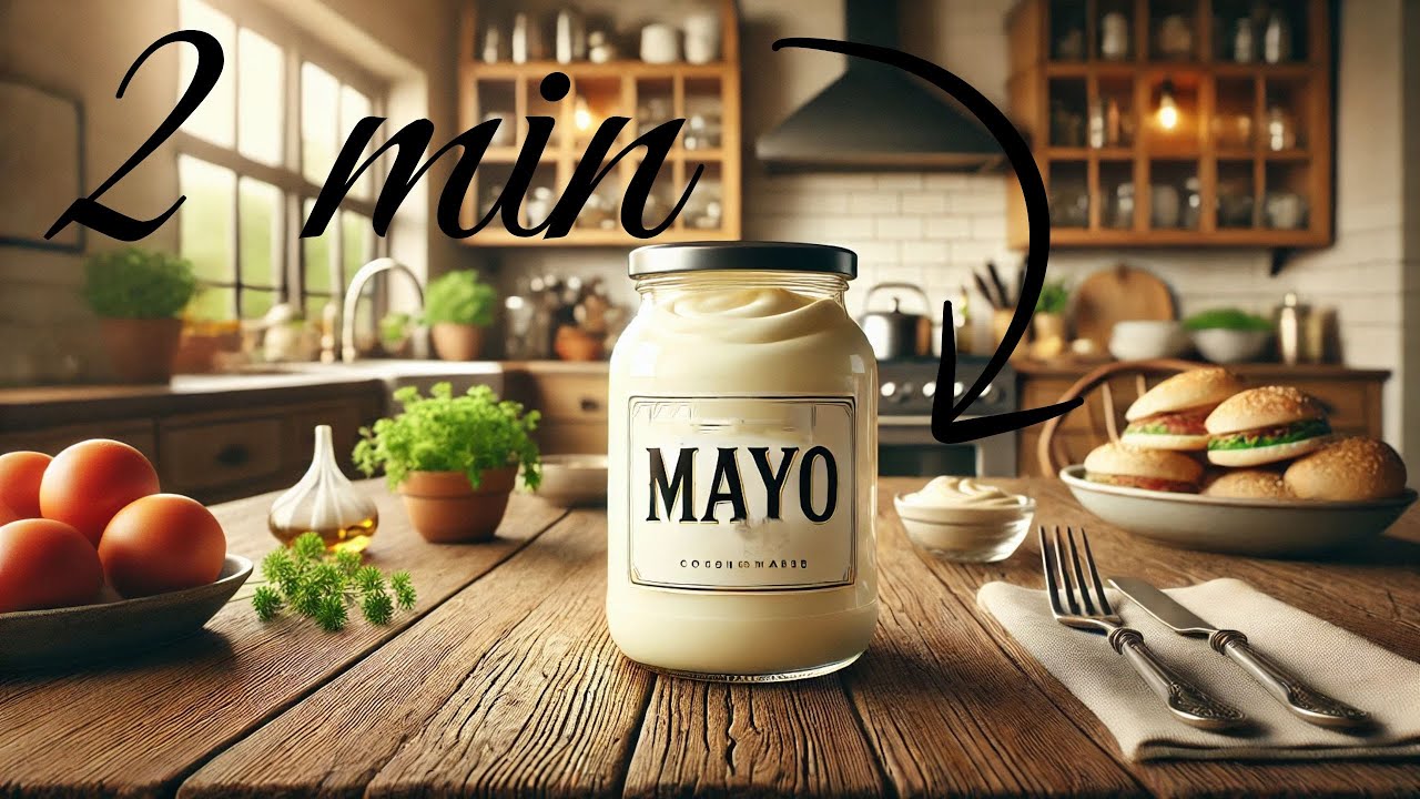 Mayonnaise in 2 Minutes: Quick and Easy Homemade Recipe! (Polish with ...
