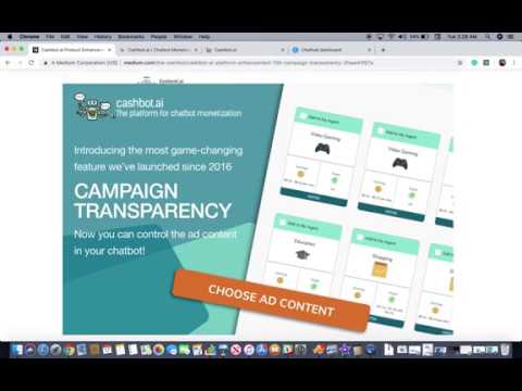 Cashbot.ai Chatbot Monetization Tutorial with Chatfuel.com [Campaign ...
