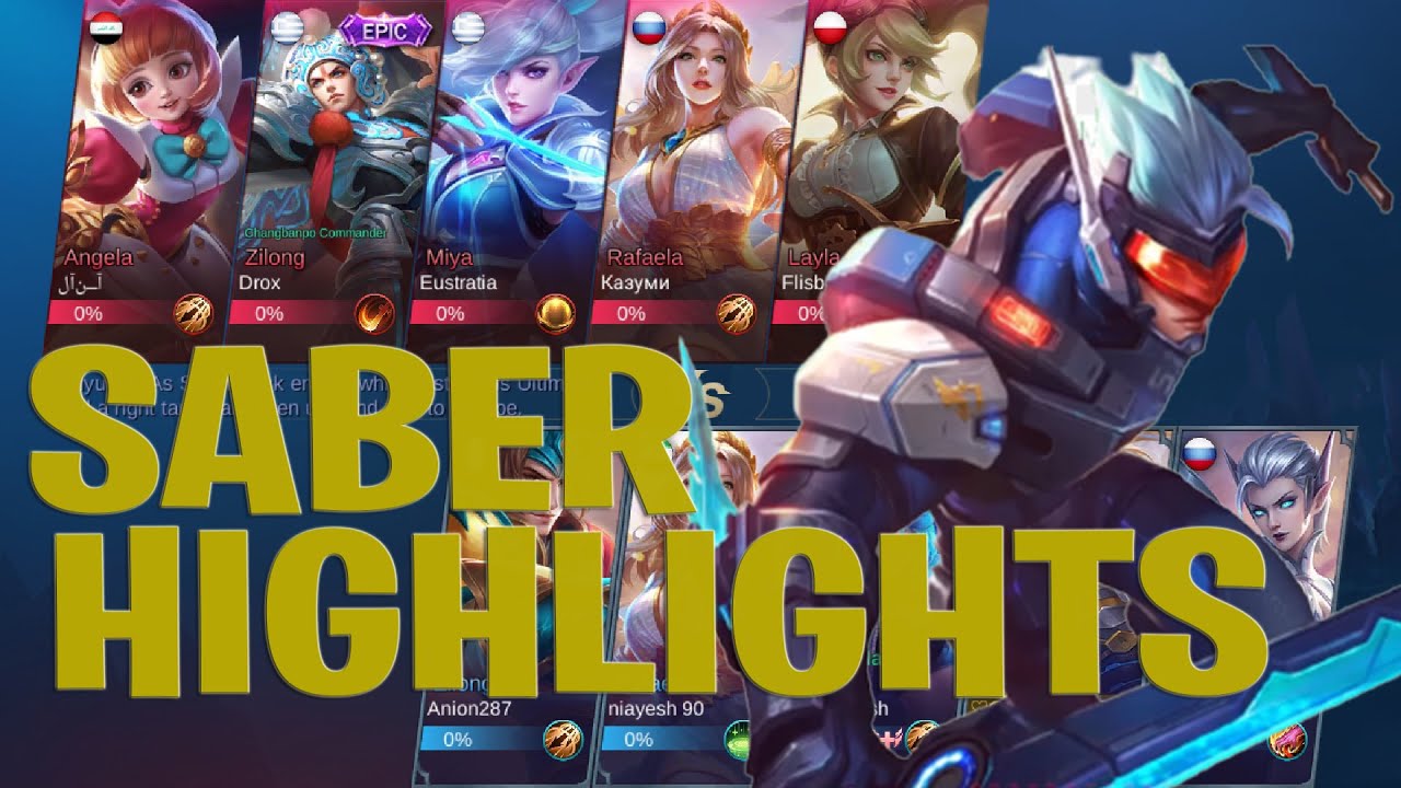 Saber Highlights - Mobile Legends: Bang Bang - YouTube