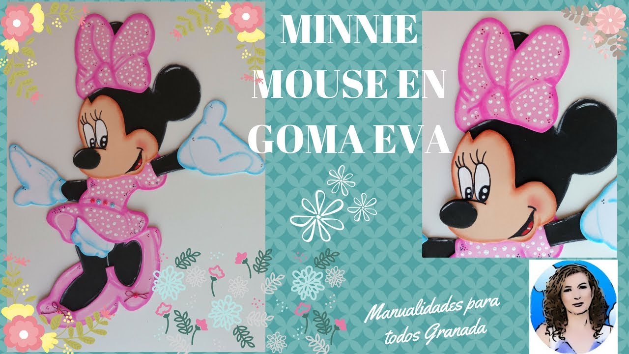CÓMO HACER MINNIE MOUSE EN GOMA EVA - YouTube