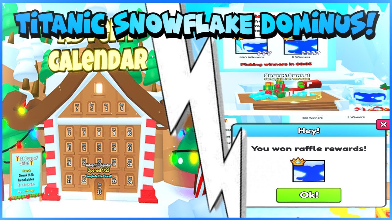 I Got the New Titanic Snowflake Dominus in Pet Simulator 99 (Roblox ...