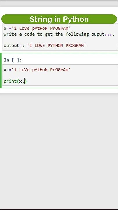 String In Python Upper In Build Function In Python Python String Shorts Python 