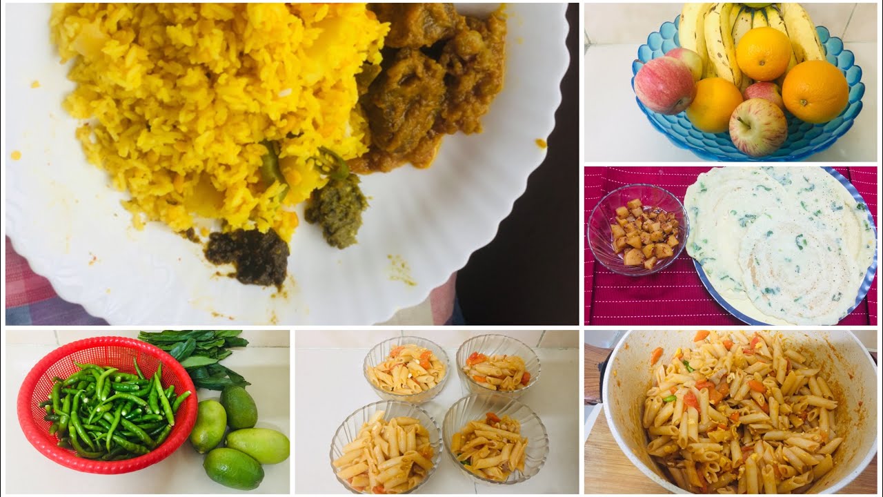 বিকেলের নাস্তায় তৈরি করলাম পাস্তা ।ডিনারে চাপরি বানালাম।chicken ...