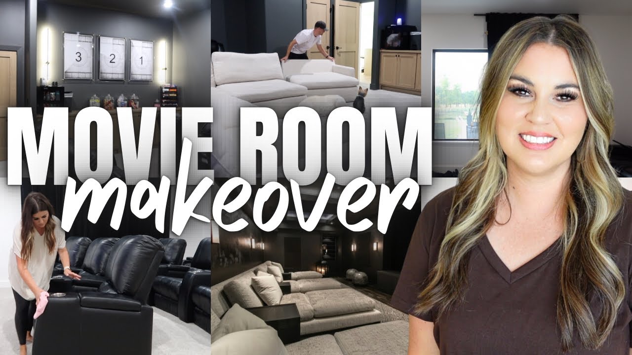 2024 MOVIE ROOM MAKEOVER | MOVIE ROOM TRANSFORMATION 2024 | HUGE ROOM ...