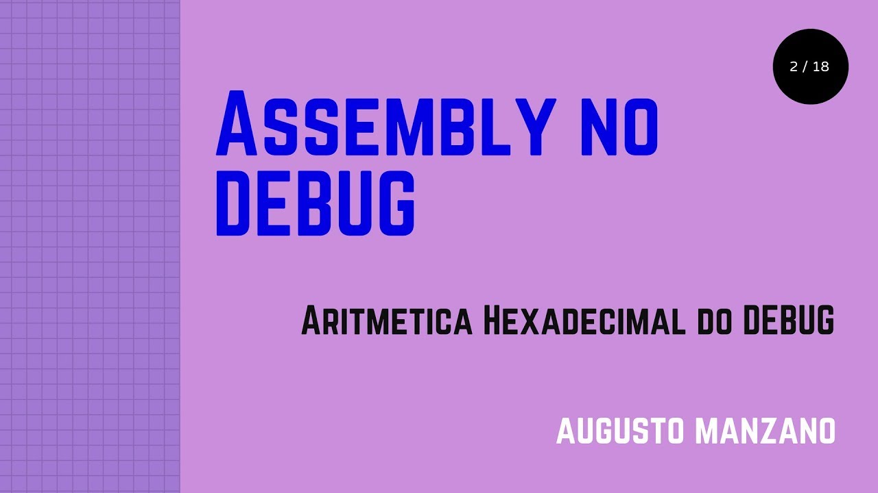 2 - Aritmética hexadecimal do DEBUG - YouTube