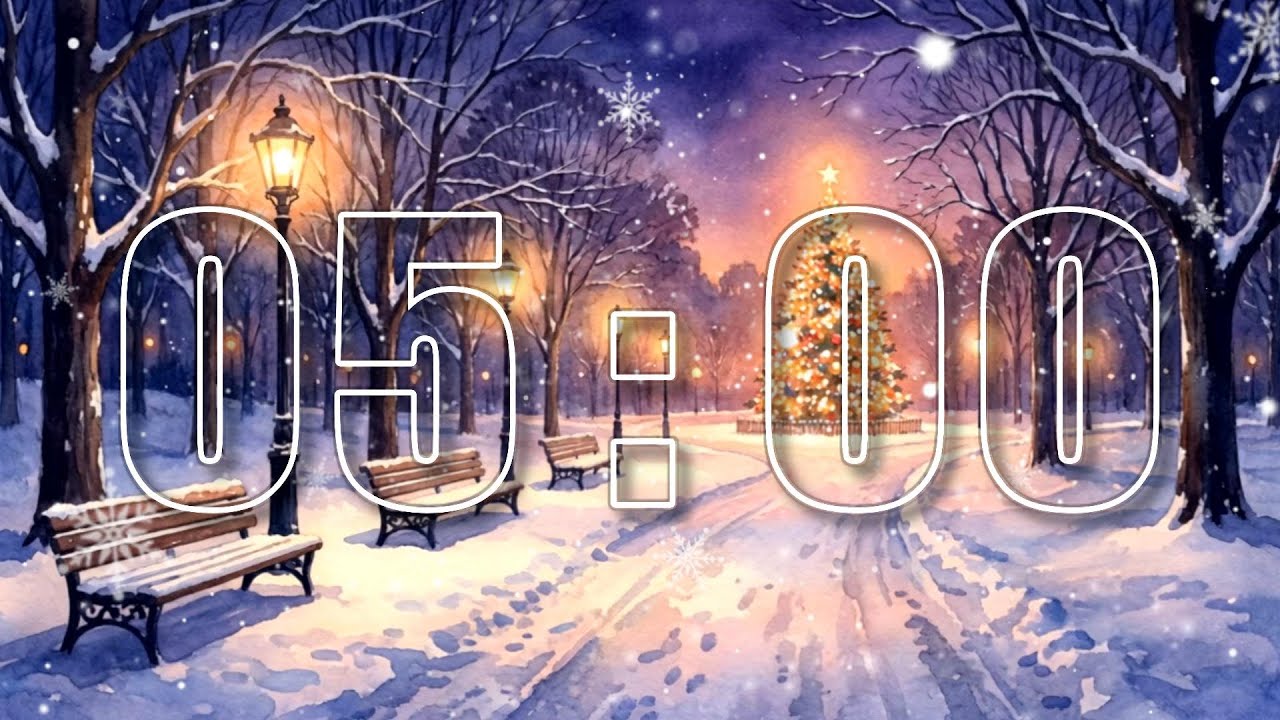 5 minutes timer with music for classroom | Calm Christmas Music 🎄 - YouTube