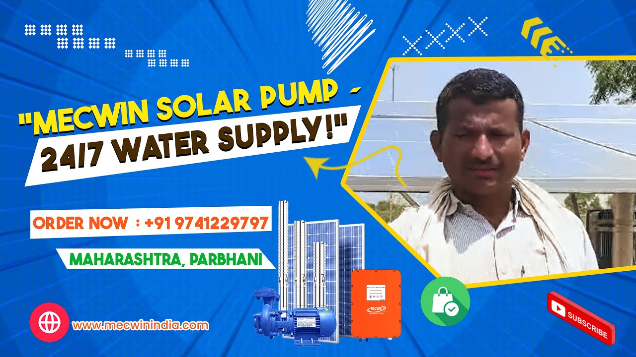 Mecwin 3HP 30MTR Solar Pump Installation | Parbhani, Maharashtra ...