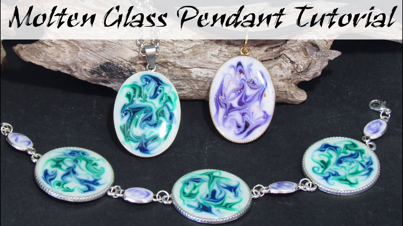 Polymer Clay Project: Molten Glass Pendant Tutorial - YouTube