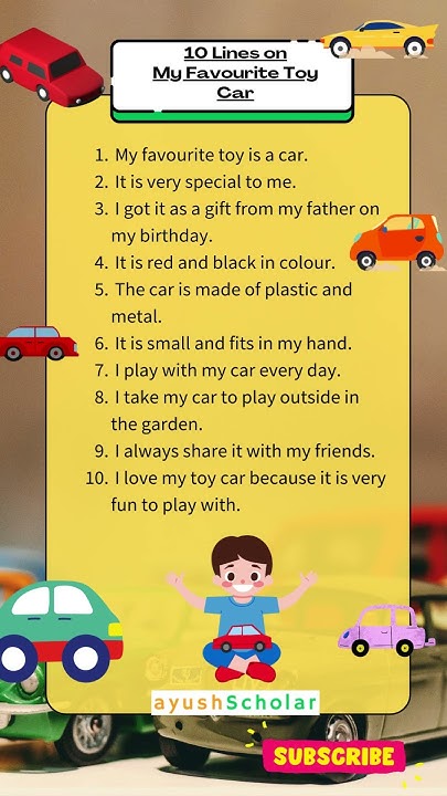My Favourite Toy Car- 10 Lines Essay in English | Essay on My Favourite ...