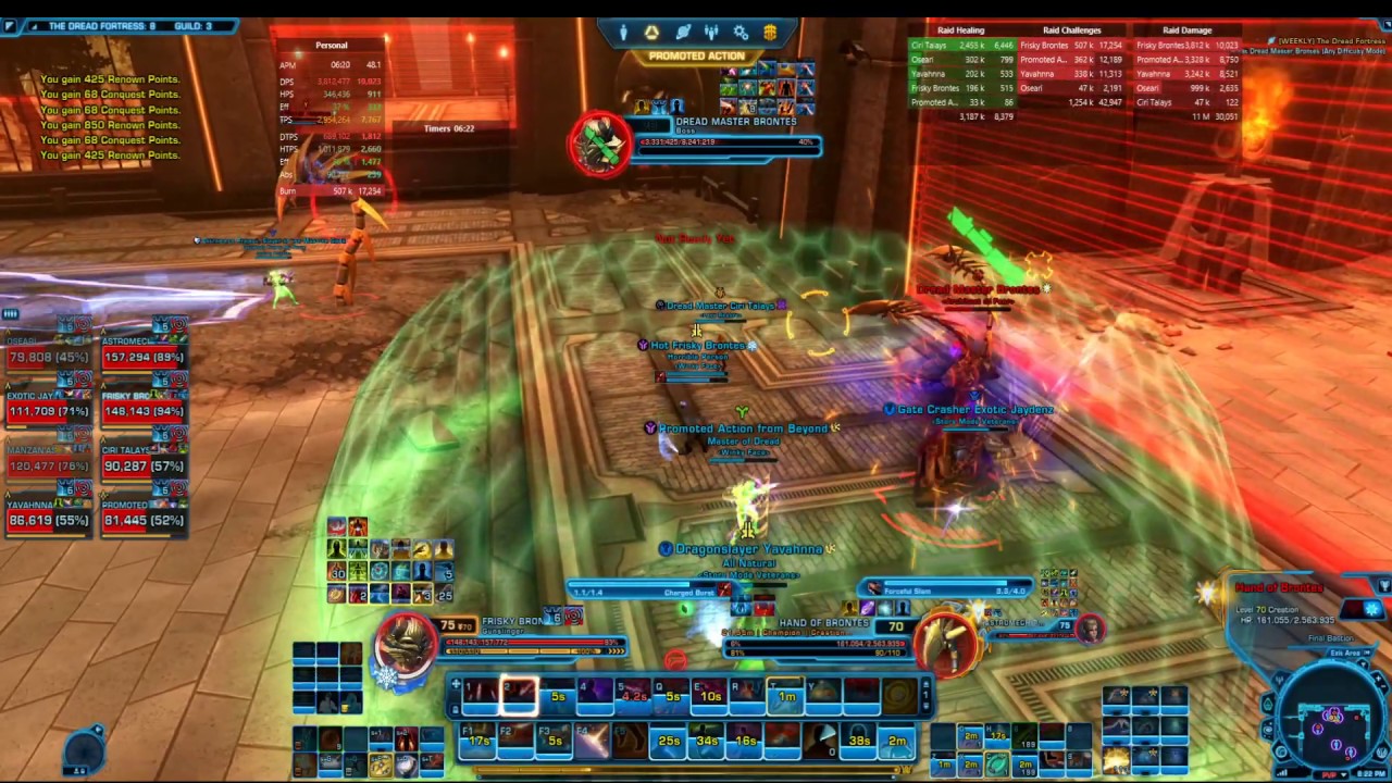 [SWTOR 6.0] (Wipe) NiM DF, Brontes Burn Phase - Gunslinger DPS - YouTube