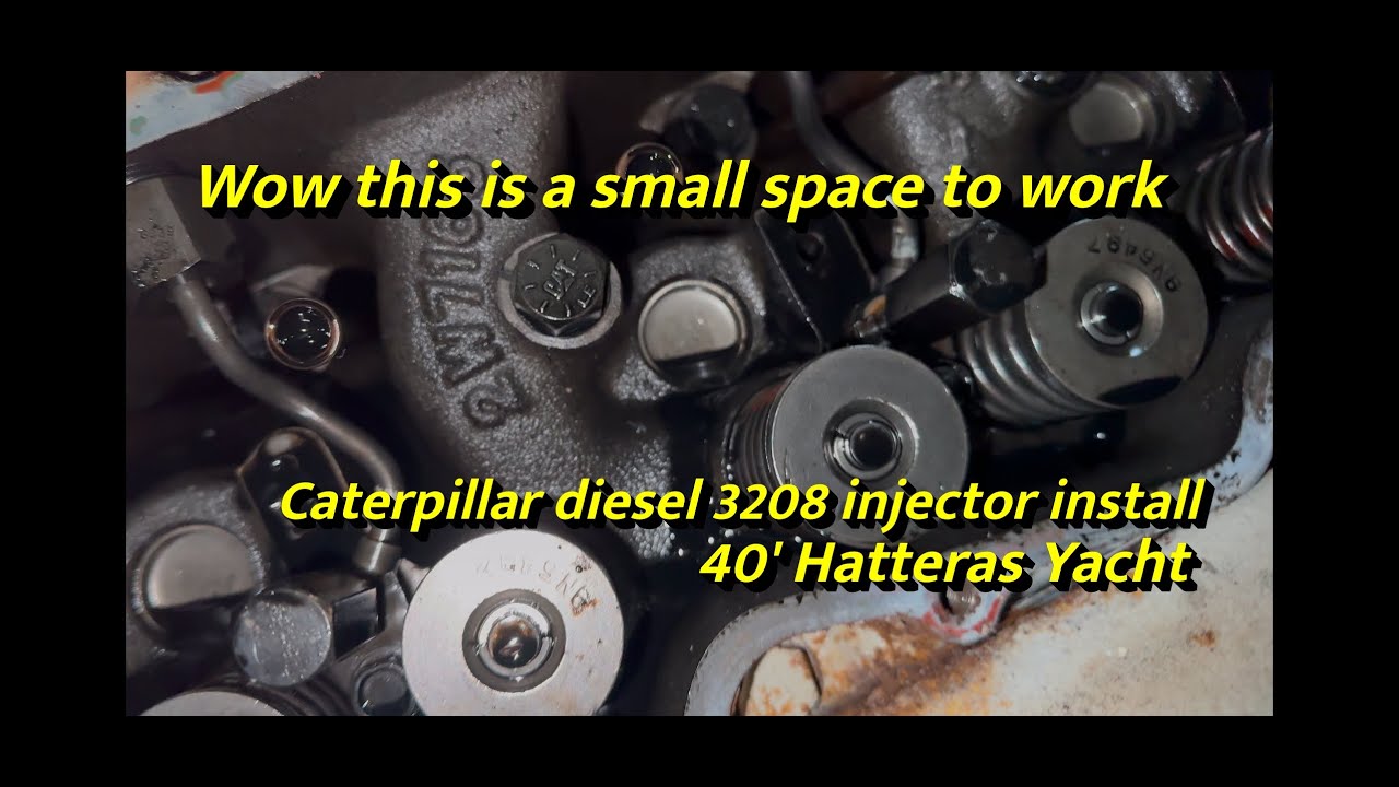 Caterpillar 3208 injector install on a 40' Hatteras| I almost didn't ...