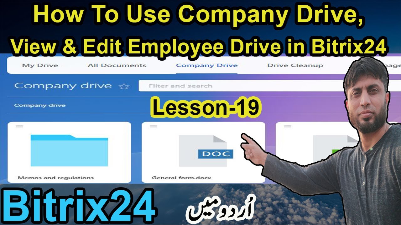 How To Use Company Drive in Bitrix, View & Edit Employee My Drive | Bitrix24 | Lesson-19 - YouTube