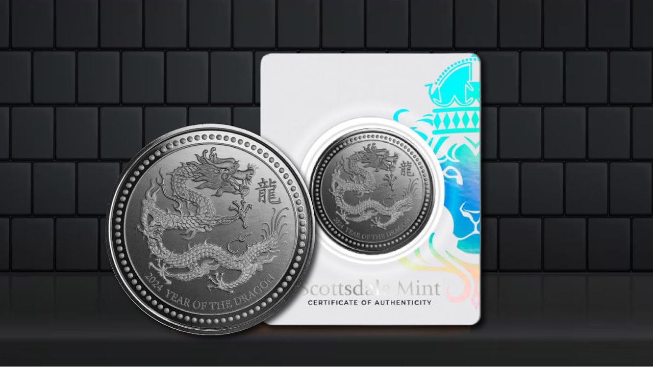 2024 Silver 1 oz Samoa Year of the Dragon Black Rhodium Plating Coin ...