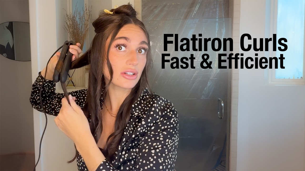 Flat Iron Curls Tutorial – Quick, Smooth & Long-Lasting Waves - YouTube