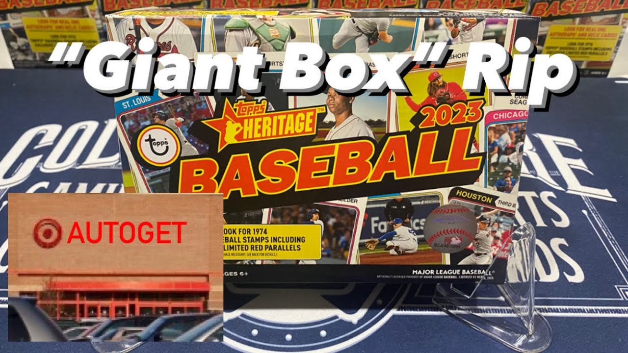 Topps 2023 Heritage Giant Box Target Retail Box Open - YouTube
