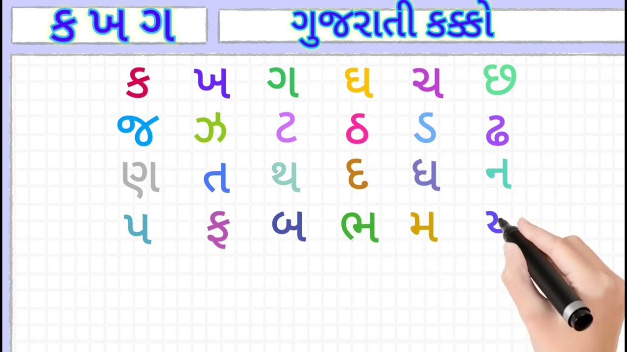gujarati kakko |Gujarati Alphabets|gujarati consonants - YouTube