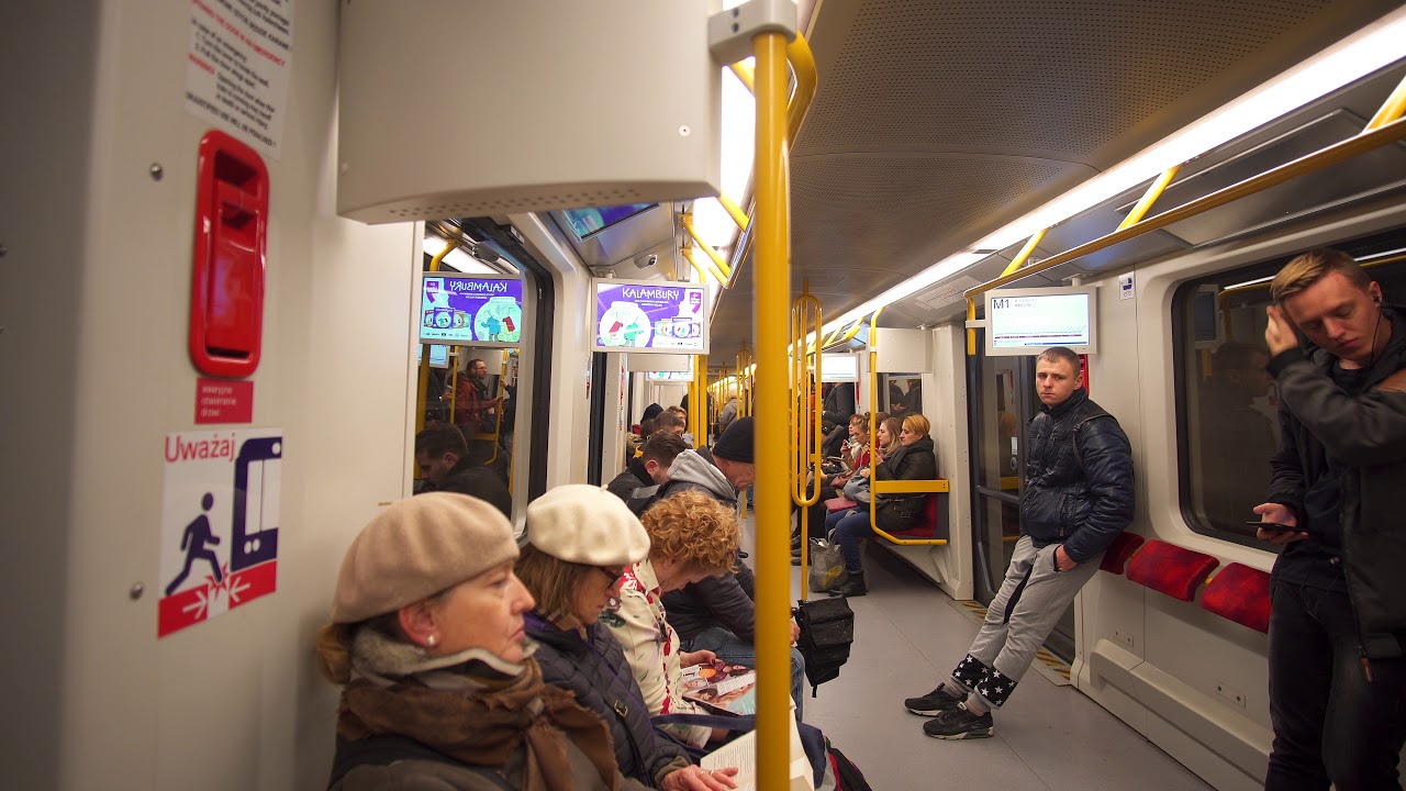 Poland, Warsaw, metro ride from Służew to Ursynów - YouTube