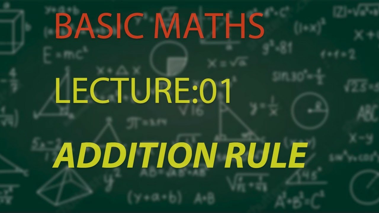 Addition Rule, Basic Maths 👍👍 - YouTube