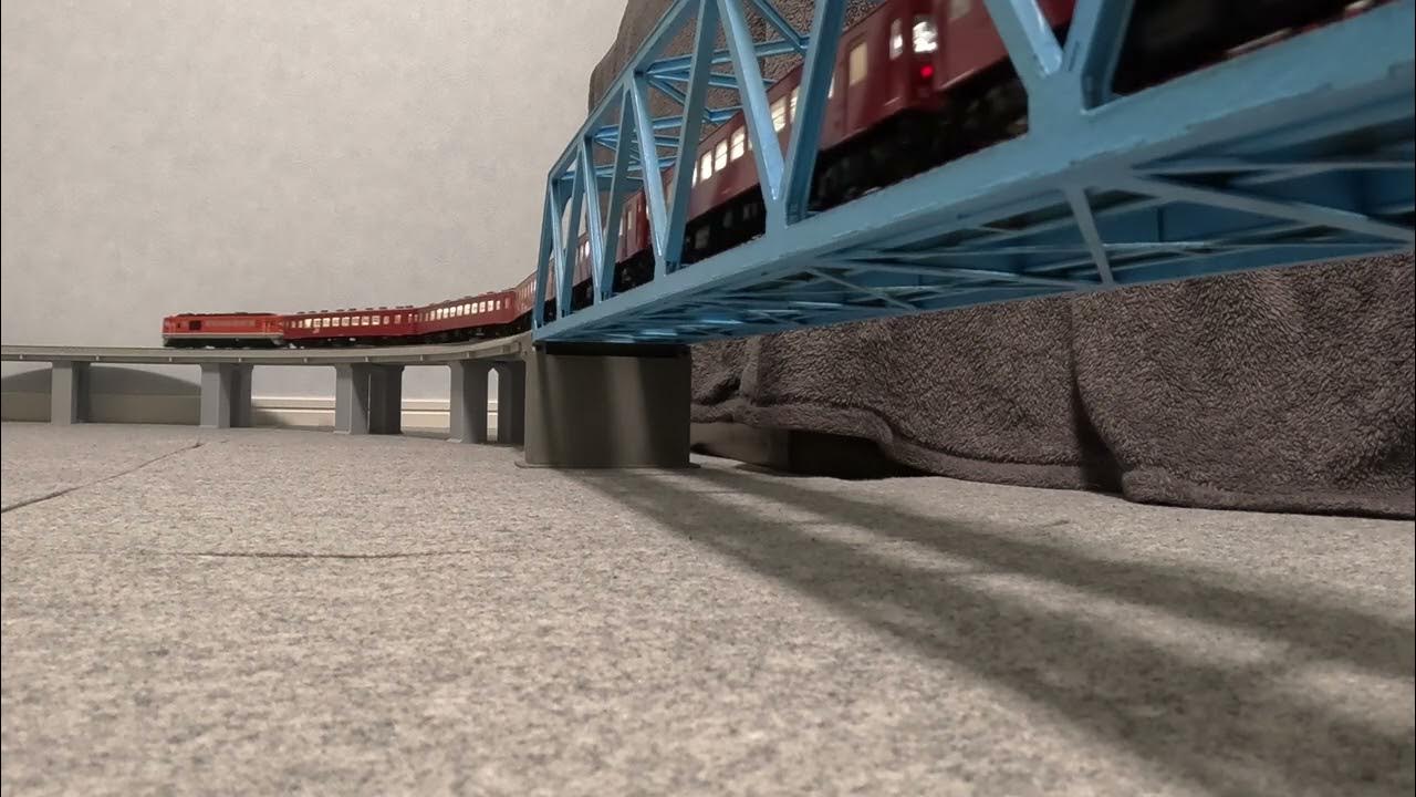 Hoscale トラス橋を走るキハ181四国色とDF50【GoPro】part 4 - YouTube