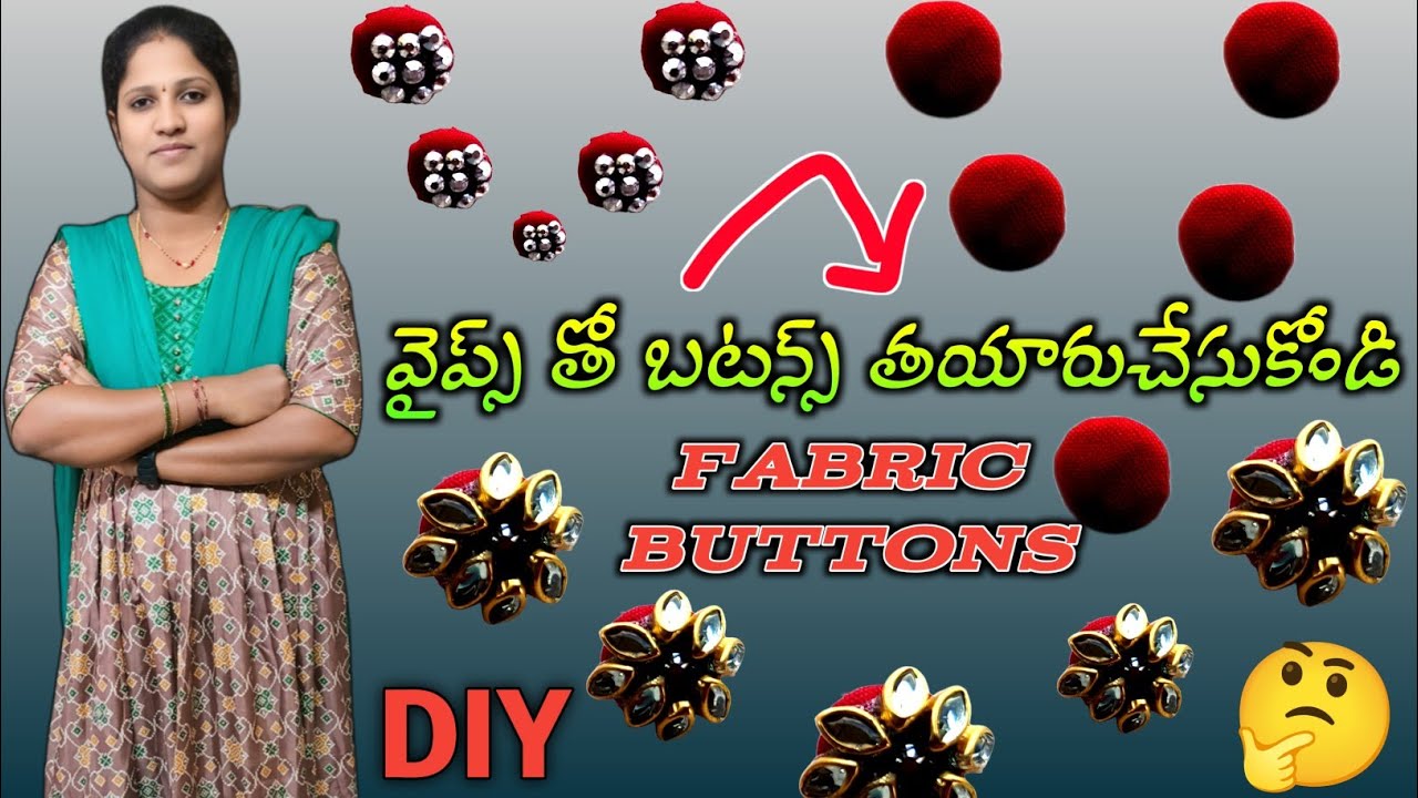 Fabric buttons preparation|how to make fabric buttons in 5minutes - YouTube