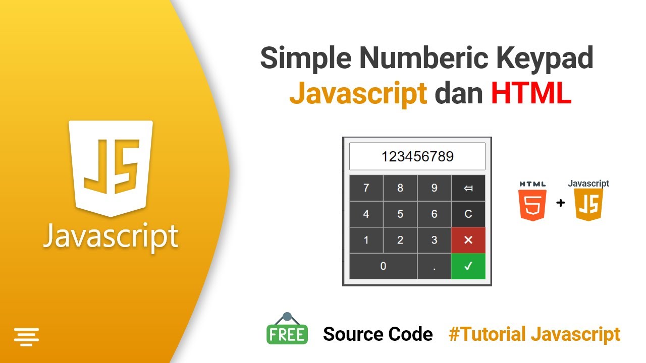 Simple Numberic Keypad Using Javascript And Html Tutorial Membuat Number Keypad Javascript 6093