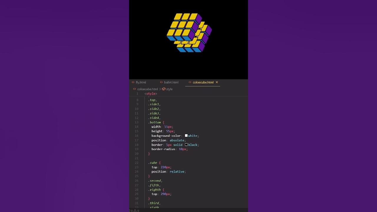 Floating Cube | HTML CSS | Coding Shorts 🖇️ #coding #shorts #computerscienceconcepts #html #css ...