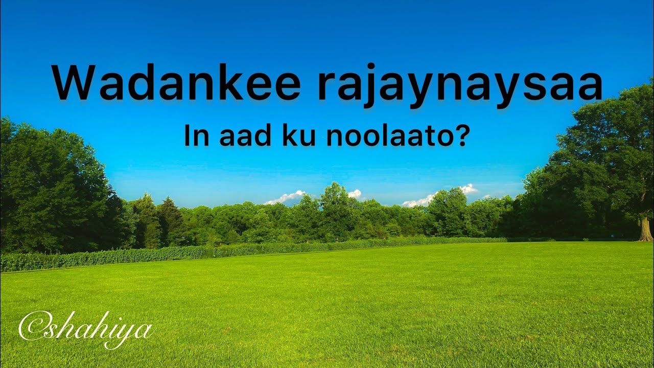 Canada, Maraykanka, yurup iyo Australian keebaa rajaynaysaa? Jawaabta ...