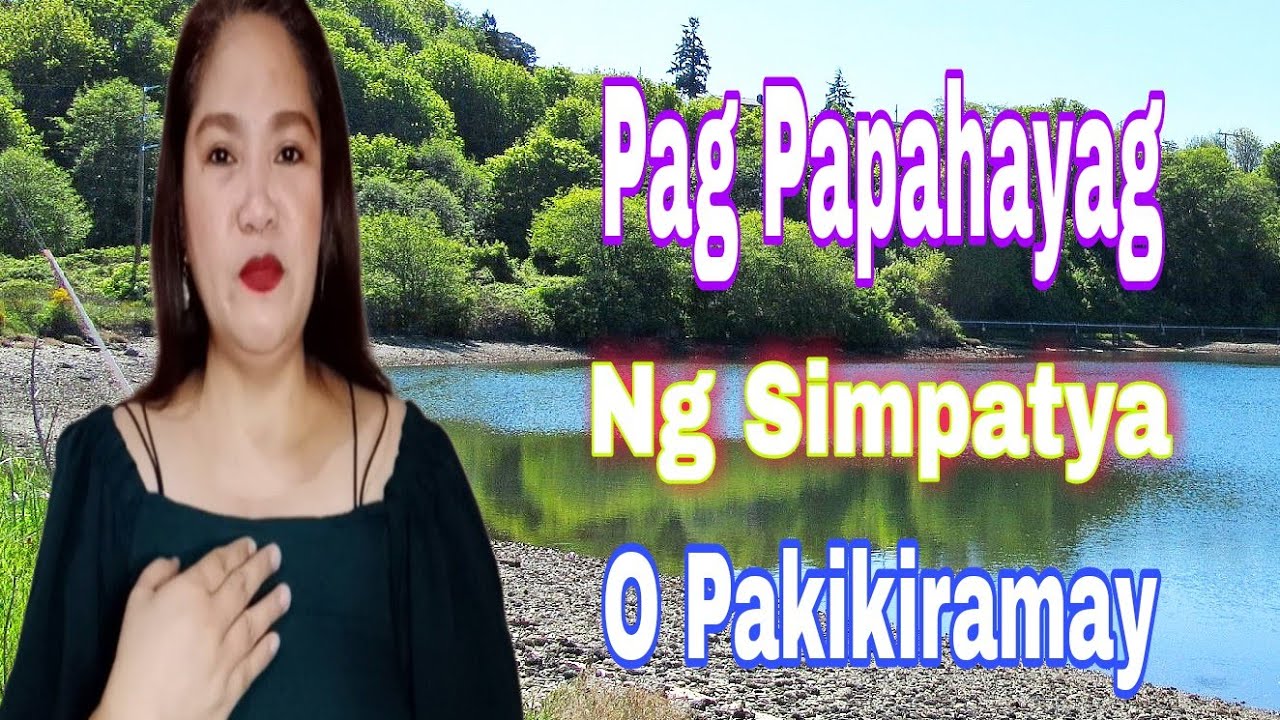 PAANO Ba Natin Maipahahayag ang Ating Pakikiramay?||5 Pangungusap ng ...