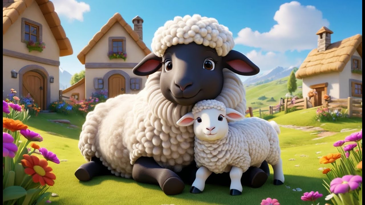 White Sheep, Fluffy and Fat | Cute Sheep Nursery Rhyme for Toddlers ...