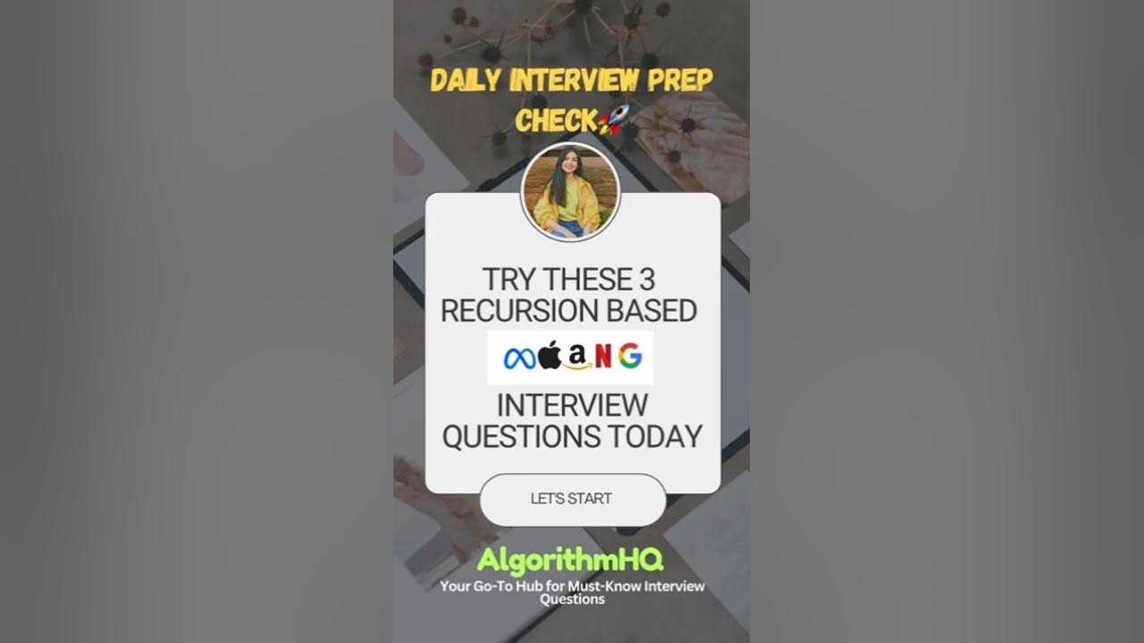 Daily Interview Prep Series Segment 23 Recursion Maang Daily Leetcode Interview Maang