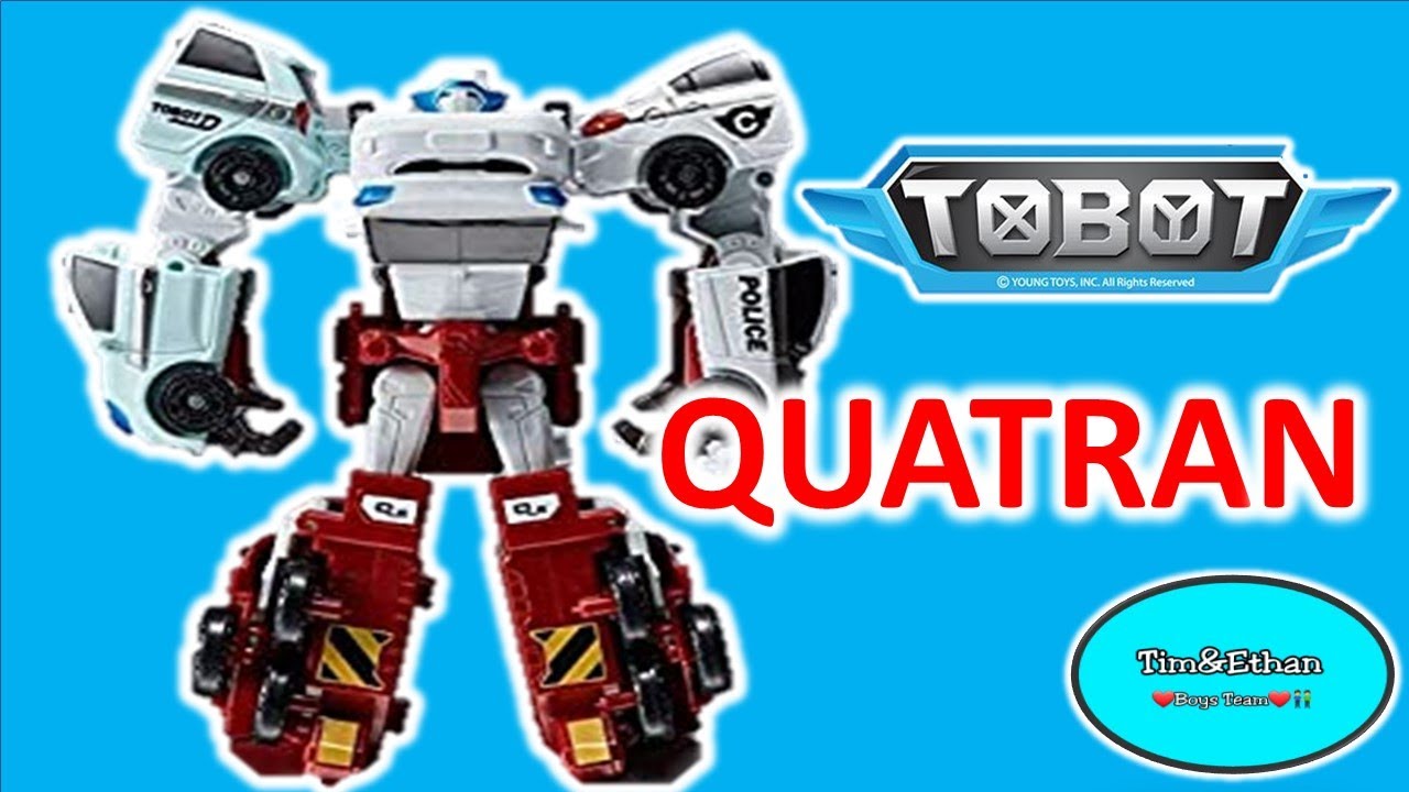 TOBOT QUATRAN || 4 in 1 Robot || Tobots C D R and W - YouTube