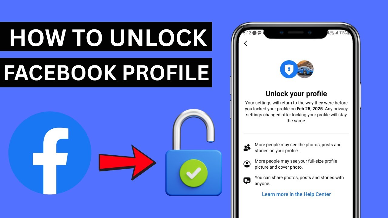 How To Unlock Facebook Profile Officially On Mobile 2025 - YouTube