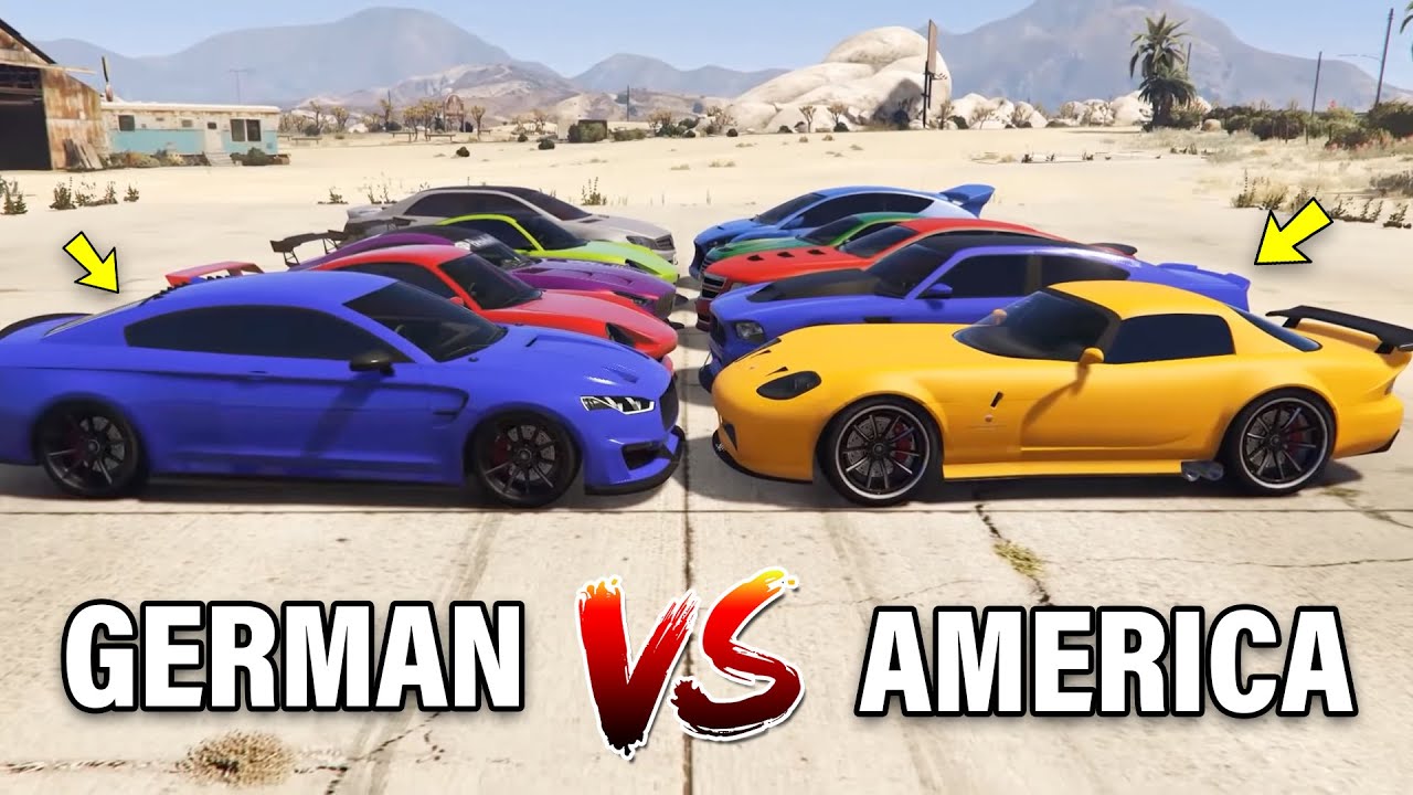 GTA 5 ONLINE - GERMAN VS USA SPORT CARS (WHICH IS FASTEST?) - YouTube