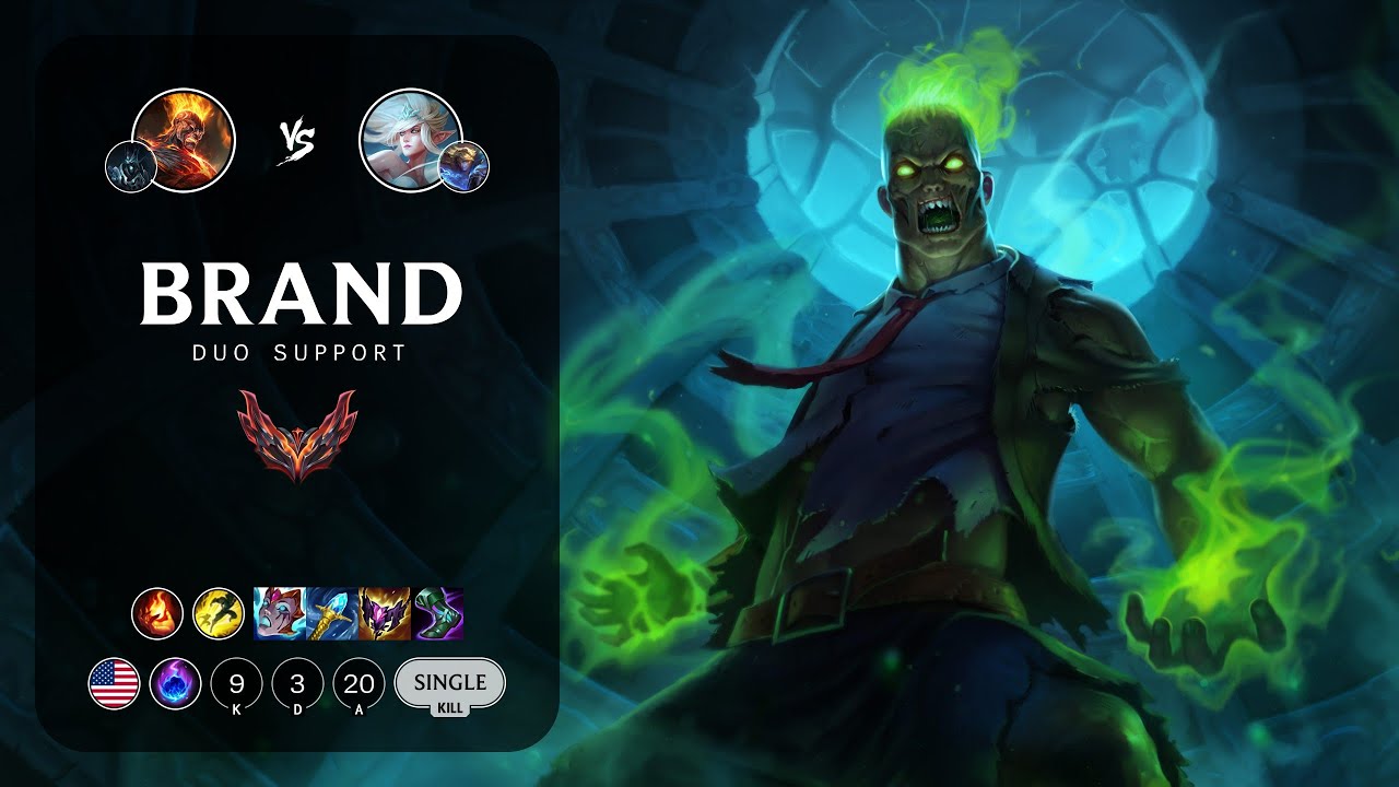 Brand Support vs Janna - NA Grandmaster Patch 14.2 - YouTube