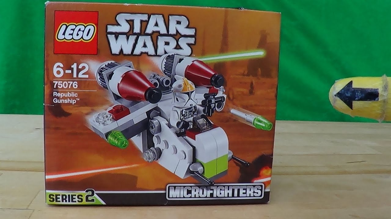Lego Star Wars, Micro-fighters,Series 2, Republic Gunship, Set 75076 ...