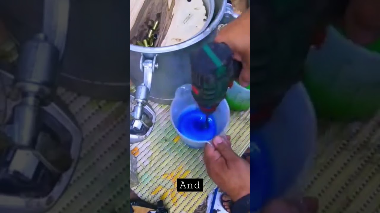 Pouring epoxy resin with bullets #shorts - YouTube