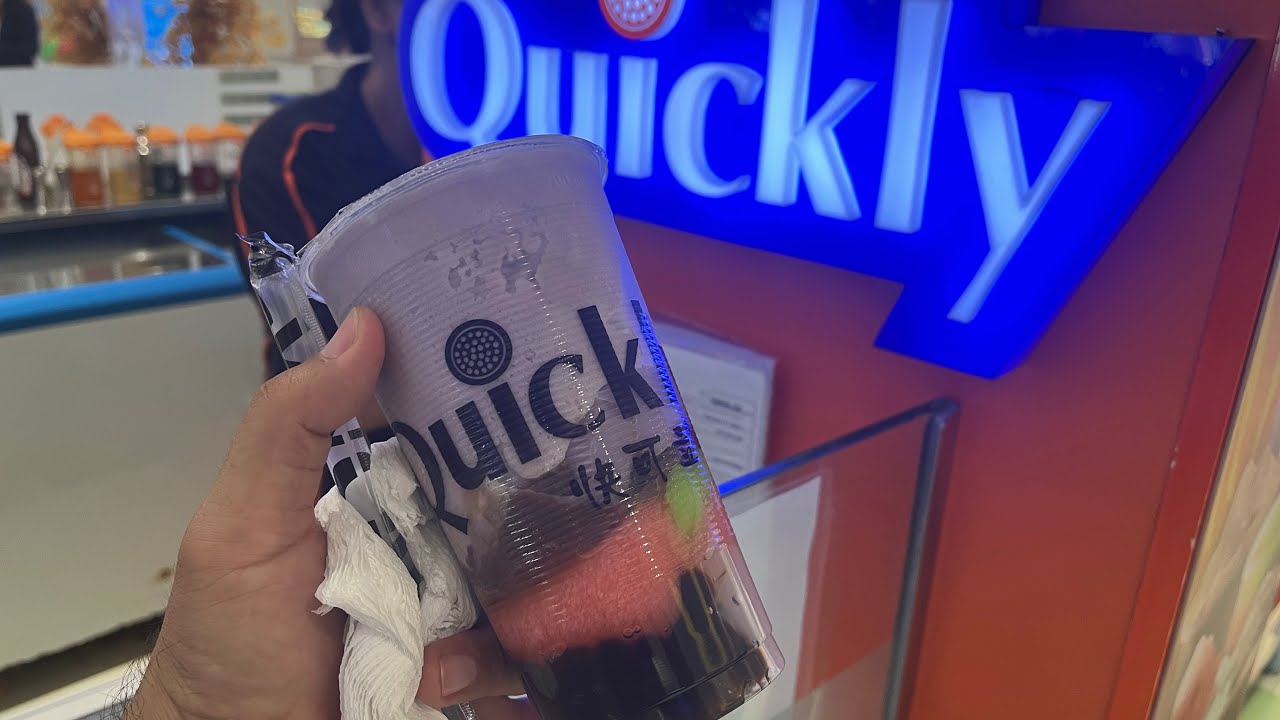 Quickly super ice taro at SM mall Philippines with bebotsonly - YouTube