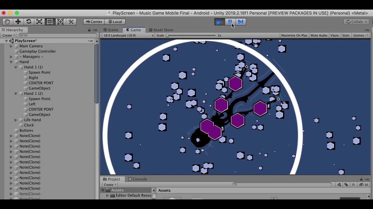 Unity Mobile Rhythm Game - Testing New Clock Mechanic And Camera Follow