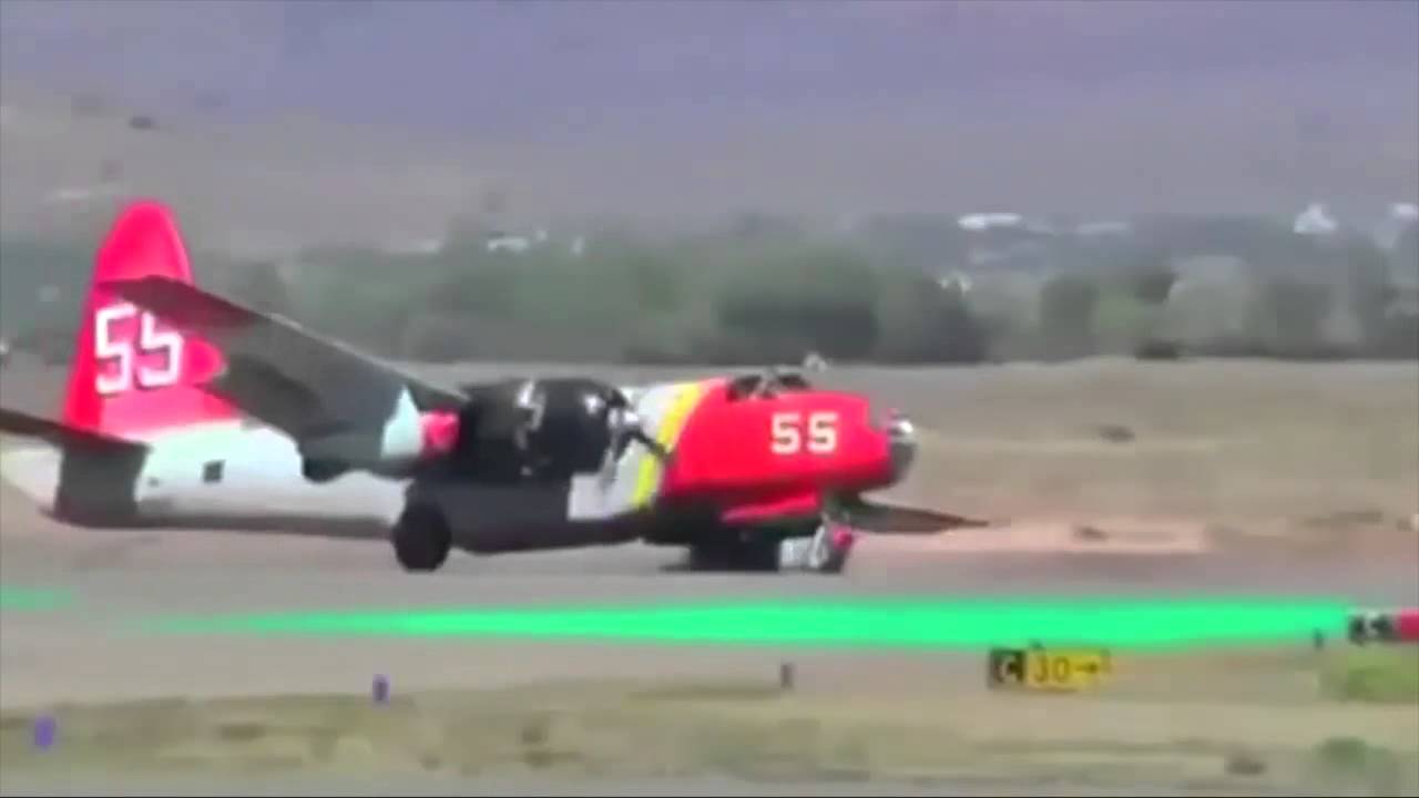 INCREDIBLE ONE-WHEEL LANDING | PLANE CRASH | FIRE FIGHTING AIRCRAFT ...