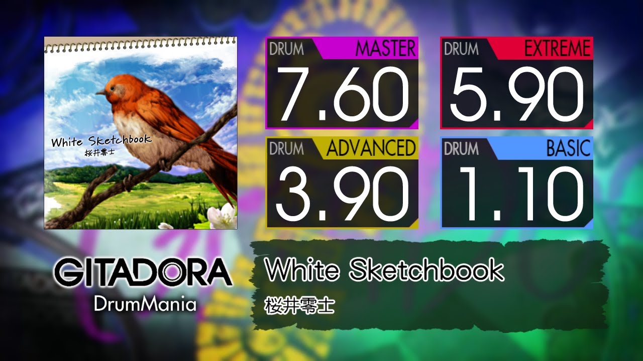 【GITADORA】 White Sketchbook (MASTER ~ BASIC) Drum - YouTube