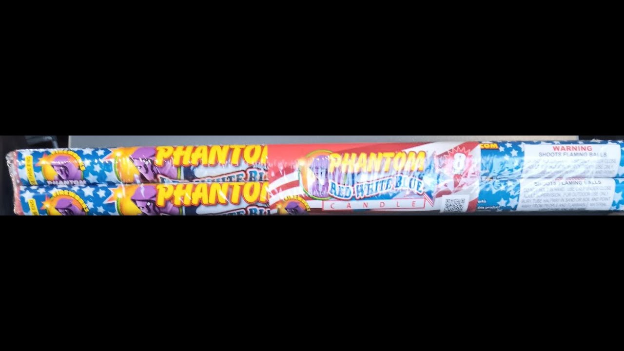 RED, WHITE, AND BLUE ROMAN CANDLE X2 BY (PHANTOM BRAND FIREWORKS) - YouTube