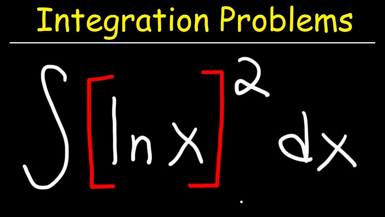 Integral Of lnx 2 YouTube