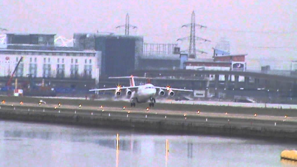 CityJet - BAe 146/ Avro RJ85 - Take-off from London City Airport - YouTube