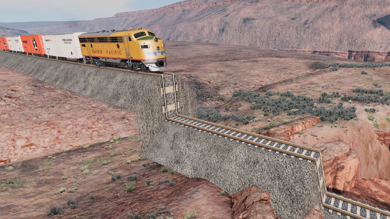 Train Vs Uneven Track Train Crash 😱 - BeamNG.drive | Video Gaming ...