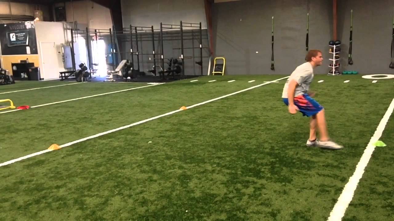 3 Cone Triangle left: shuffle-sprint-backpedal - YouTube