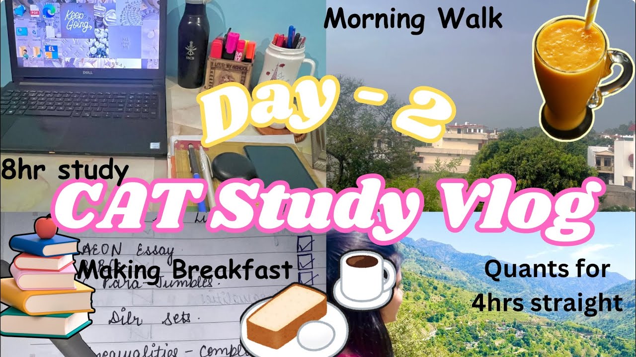 A Day In Life Of A Cat Aspirant| Study Vlog | CAT 2024 | Day 2📚 #CatPrep #studyroutine # ...