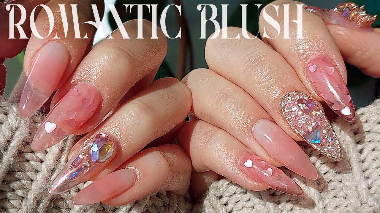 💕 Romantic Blush Nails | Perfect Date Night | Valentine's Day Nail ...