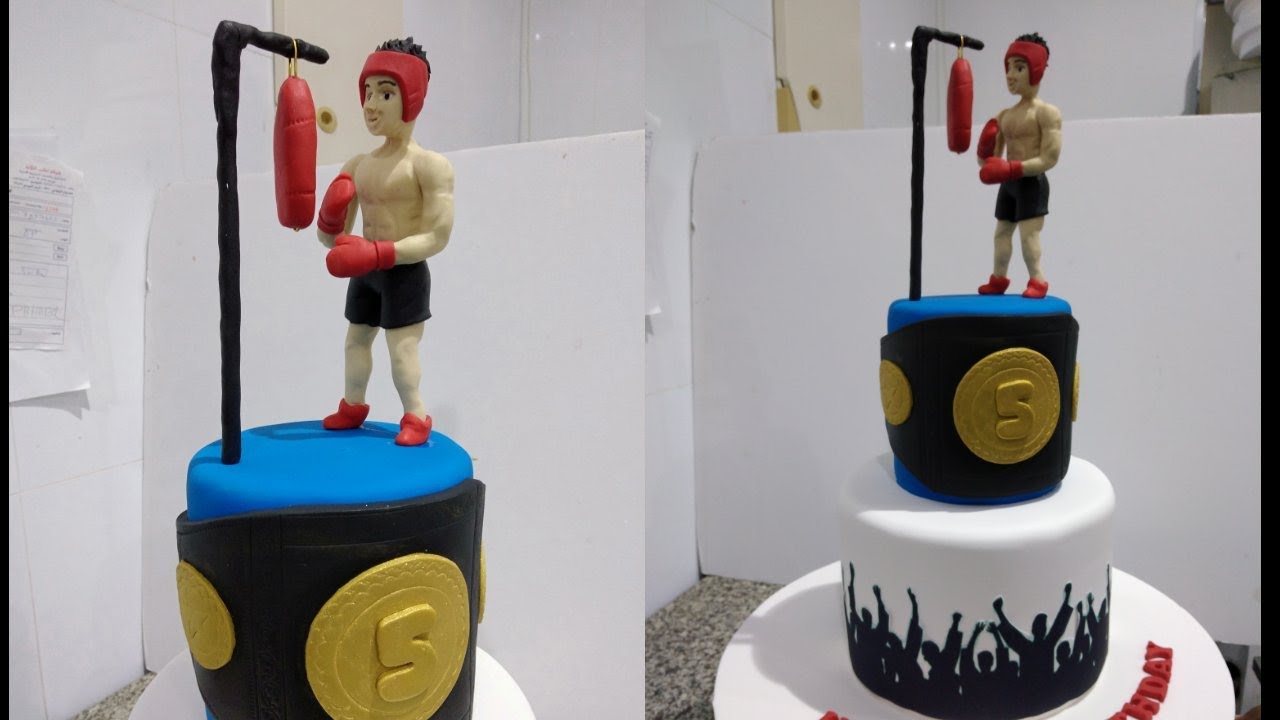 How to make Boxing Birthday Cake Topper Edible - YouTube